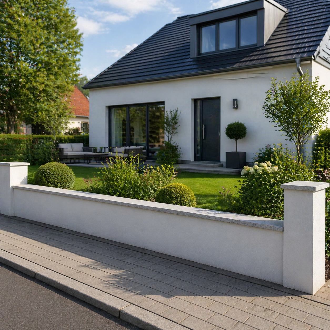 Spannende Mauer Fr Gartenzaun Bild